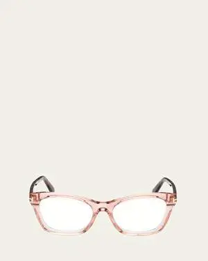 TOM FORD Two-tone Cat-eye Blue Light Glasses