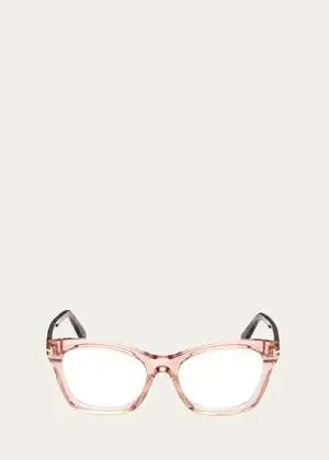 TOM FORD Two-tone Cat-eye Blue Light Glasses