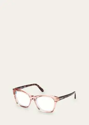 TOM FORD Two-tone Cat-eye Blue Light Glasses