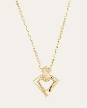 DRIES CRIEL 18k Yellow Brute Flux Diamond Pendant Necklace - Gold