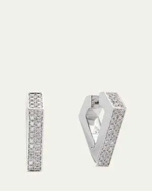 DRIES CRIEL 18k Diamond Brute Diamanti Earrings - White Gold