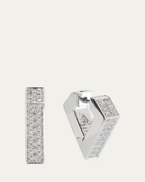 DRIES CRIEL 18k Diamond Brute Diamanti Earrings - White Gold