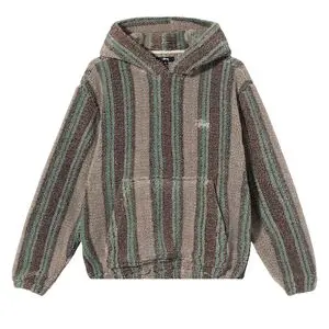 StÜssy Stripe Sherpa Hoodie - Multicolor