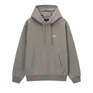 StÜssy Overdyed Stock Logo Hoodie - Grey