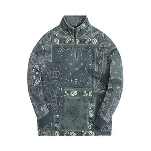 Kith Deconstructed Bandana Quarter Zip - Green