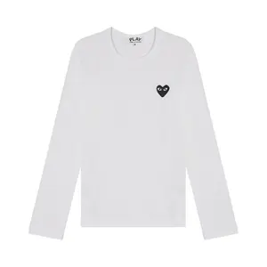 Play Comme Des Garcon Heart Long-sleeve T-shirt - White