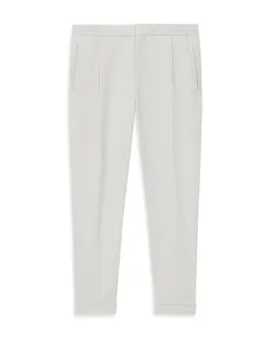 REISS Brighton Relaxed Fit Pleated Trousers - Ecru