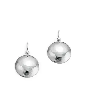 Ippolita Sterling Dome Disk Earrings With Diamond