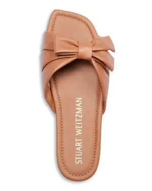 STUART WEITZMAN Sofia Slip-on Bow Slide Sandals