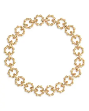 ANABEL ARAM Sculpted Bamboo Chain Necklace - Gold
