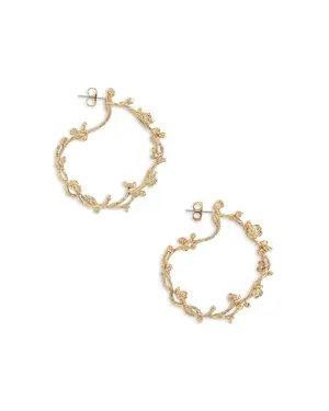 ANABEL ARAM Orchid Hoop Earrings
