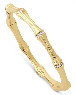 ANABEL ARAM Sculpted Bamboo Bangle Bracelet - Gold