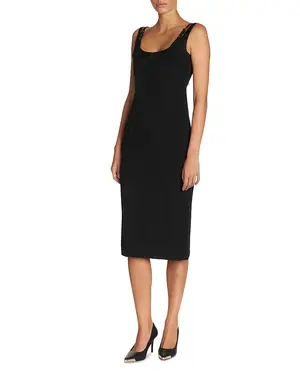 Versace Cady Belted Strap Dress