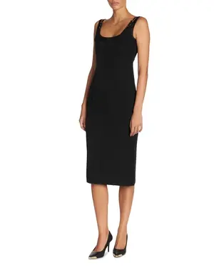 Versace Cady Belted Strap Dress