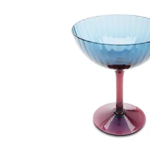 La DoubleJ Champagne Coupe Glasses, Set Of 2 - Blue