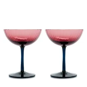 La DoubleJ Champagne Coupe Glasses, Set Of 2 - Violet