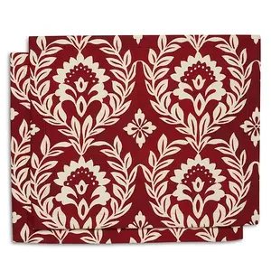 La DoubleJ Herringbone Table Mats, Set Of 2 Garland Bordeaux