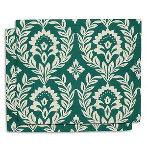 La DoubleJ Herringbone Table Mats, Set Of 2 - Green Garland