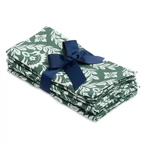 La DoubleJ Garland Large Linen Napkins, Set Of 6 - Green Garland