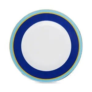 La DoubleJ Painted Trim Dinner Plates, Set Of 2