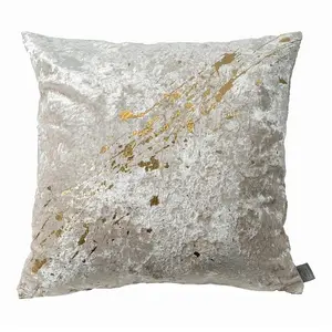 AVIVA STANOFF Constellation Creme Gold Crushed Velvet Pillow, 20 X 20 - Crème/gold