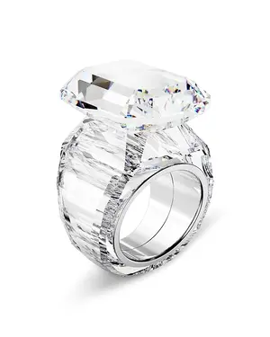 SWAROVSKI Lucent Crystal Statement Ring - Silver