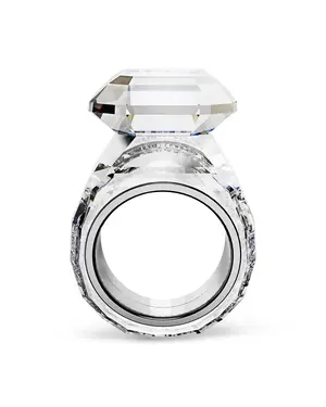 SWAROVSKI Lucent Crystal Statement Ring - Silver