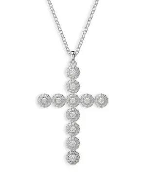 SWAROVSKI Insigne Crystal Cross Pendant Necklace - Silver