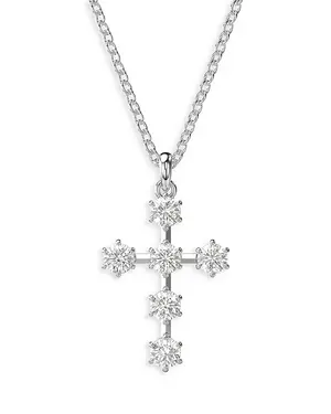 SWAROVSKI Insigne Crystal Cross Pendant Necklace - Silver