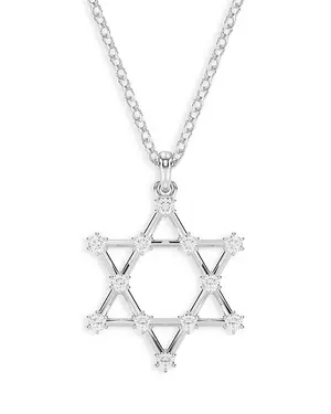 SWAROVSKI Insigne Crystal Star Of David Pendant Necklace - Silver
