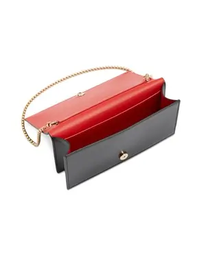 FERRAGAMO Double Gancio Leather Shoulder Bag - Nero