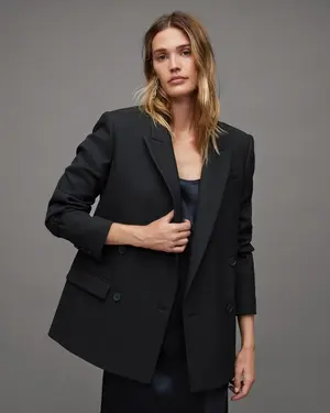 ALLSAINTS Mercer Double Breasted Relaxed Blazer