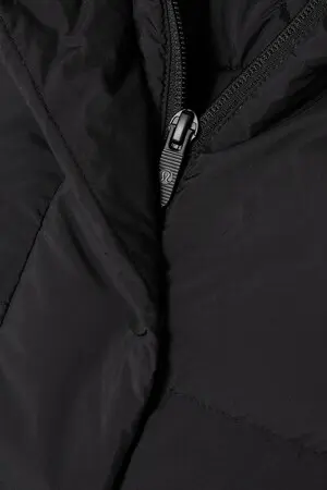 Lululemon Wunder Puff Cropped Hooded Quilted Recycled-glyde Down Vest - Black