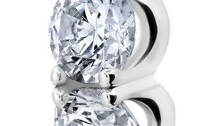 CRISLU Cubic Zirconia Hoop Earrings - Silver