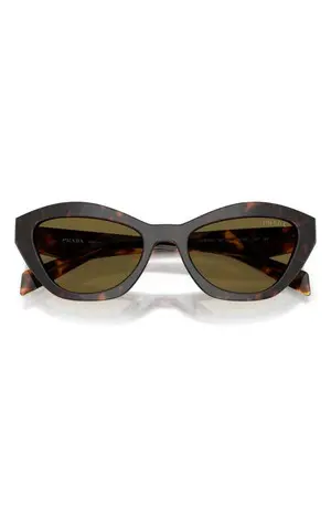 Prada 52mm Butterfly Sunglasses - Root Tortoise/dark Brown