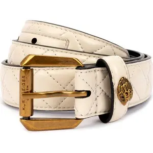 Kurt Geiger Kurt Geiger London Micro Quilt Leather Belt Bone