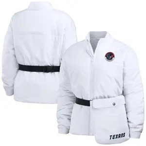 WEAR BY ERIN ANDREWS Houston Texans Packaway Full-zip Puffer Jacket - White