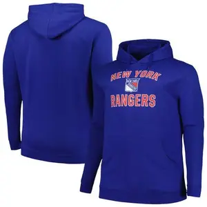 Profile New York Rangers Big & Tall Arch Over Logo Pullover Hoodie - Blue