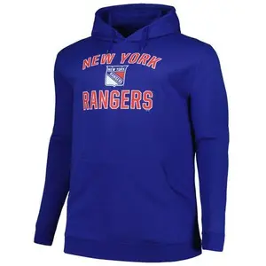 Profile New York Rangers Arch Over Logo Pullover Hoodie