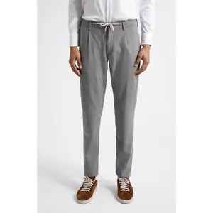 Eleventy Drawstring Waist Virgin Wool Pants - Medium Grey