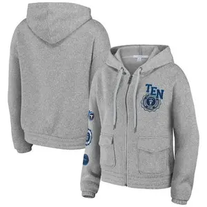 WEAR BY ERIN ANDREWS Tennessee Titans Full-zip Hoodie - Heather Gray