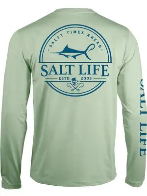 Salt Life Plus Mens Logo Graphic Tshirt - Green