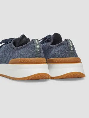Brunello Cucinelli Stretch-knit Low-top Sneakers - Blue