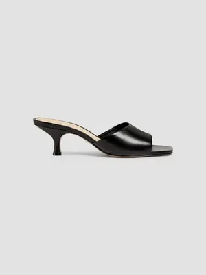 Schutz Dethalia 63mm Leather Sandals - Black