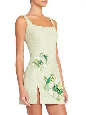 Staud Le Sable Beaded Turtle Minidress