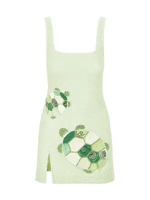 Staud Le Sable Beaded Turtle Minidress
