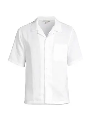Onia Linen-blend Camp Shirt - White