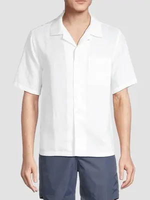 Onia Linen-blend Camp Shirt - White