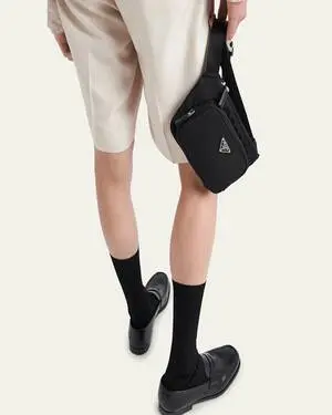 Prada Re-nylon And Saffiano Leather Crossbody Bag