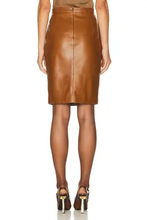 Saint Laurent Leather Skirt